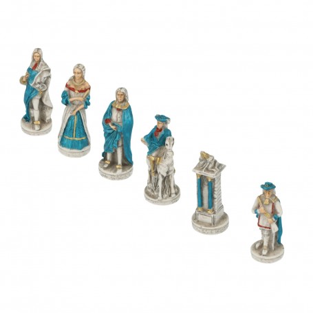 Chess pieces Louis XIV of France, the "Sun King" in hand painted ...