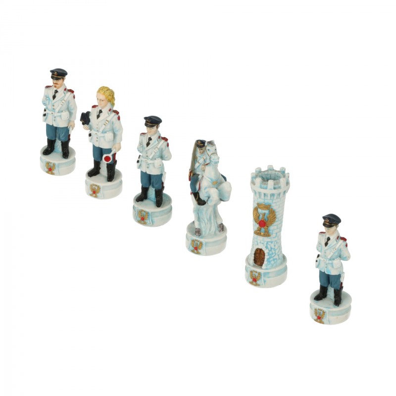 Chess pieces Police State and Municipal Police in alabaster and resin ...