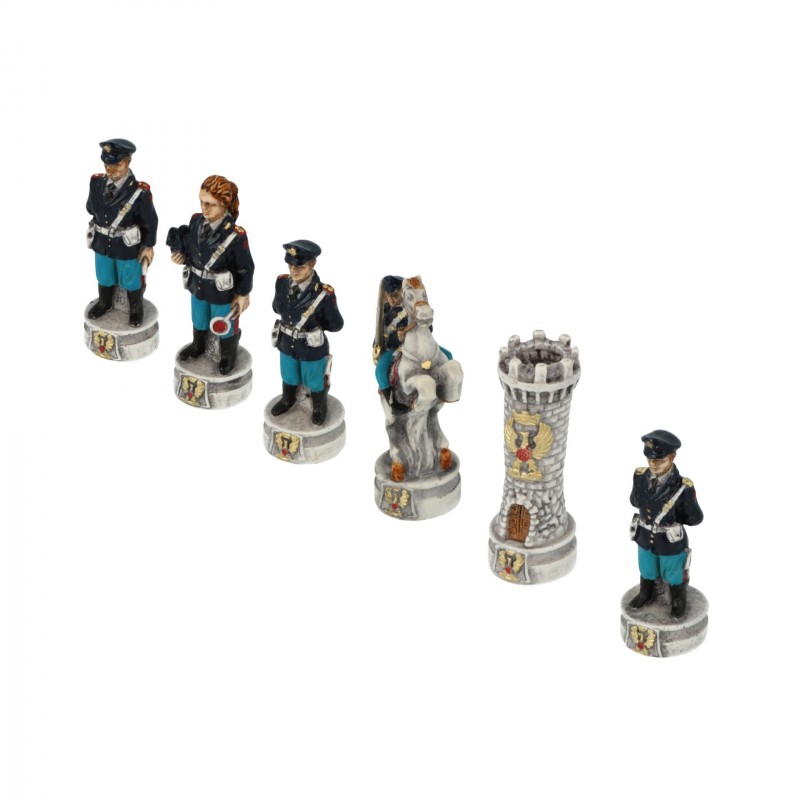 Chess pieces Police State and Municipal Police in alabaster and resin ...
