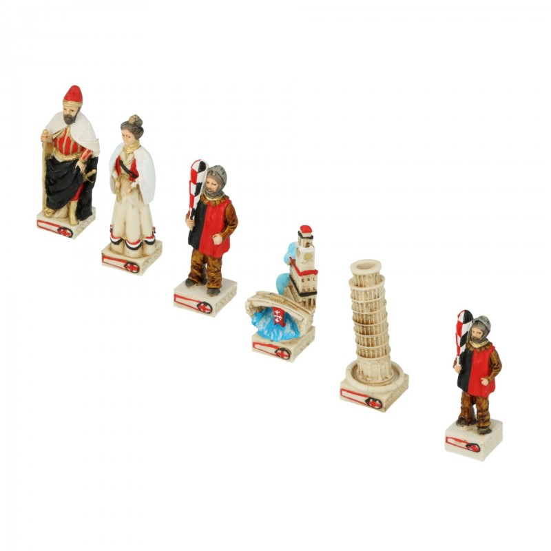 Chess pieces Game of Pisa Bridge Mezzogiorno in alabaster and resin ...