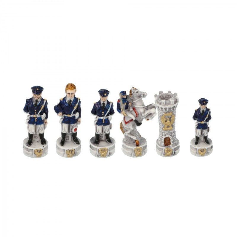 Chess pieces Police State and Municipal Police in alabaster and resin ...