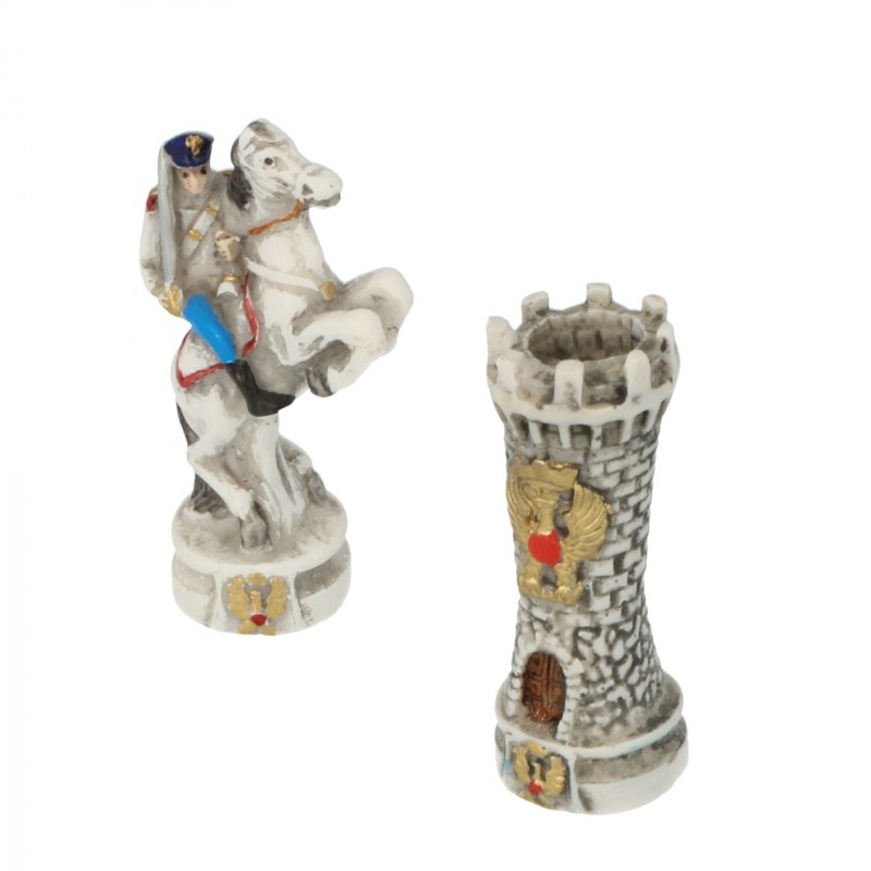 Chess pieces Police State and Municipal Police in alabaster and resin ...