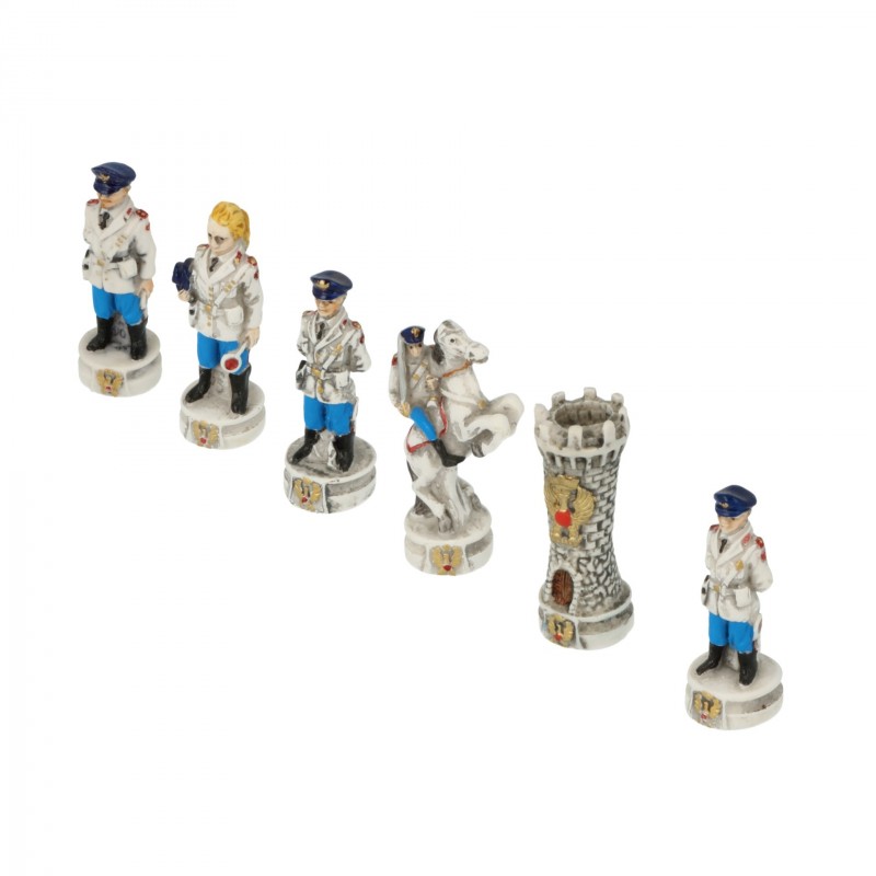 Chess pieces Police State and Municipal Police in alabaster and resin ...