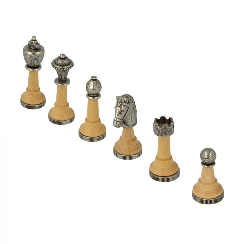 Classic chess pieces Staunton model Zama metal and maple wood, hand ...