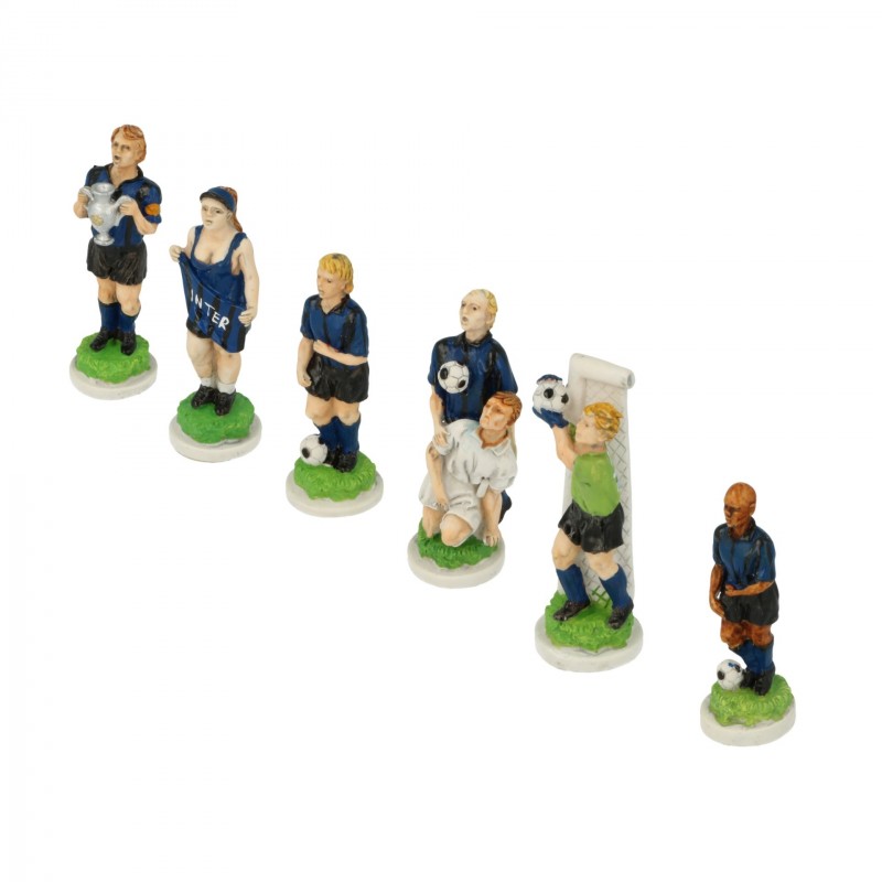 Chess pieces Football (Soccer) Teams in hand-painted alabaster and resin