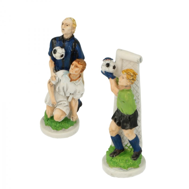 Chess pieces Football (Soccer) Teams in hand-painted alabaster and resin