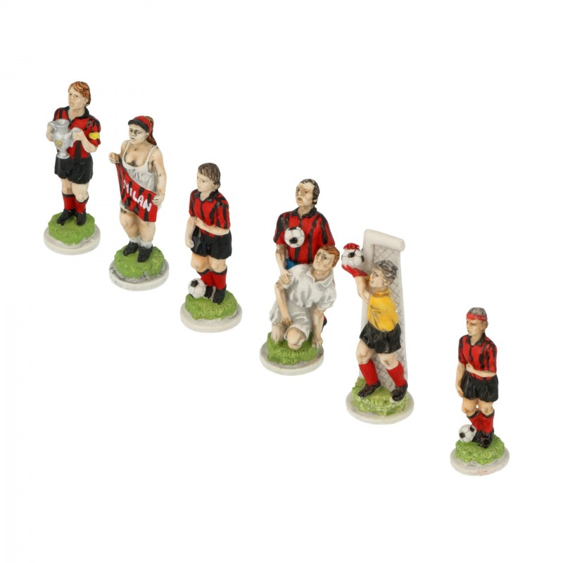 Chess pieces Football (Soccer) Teams in hand-painted alabaster and resin