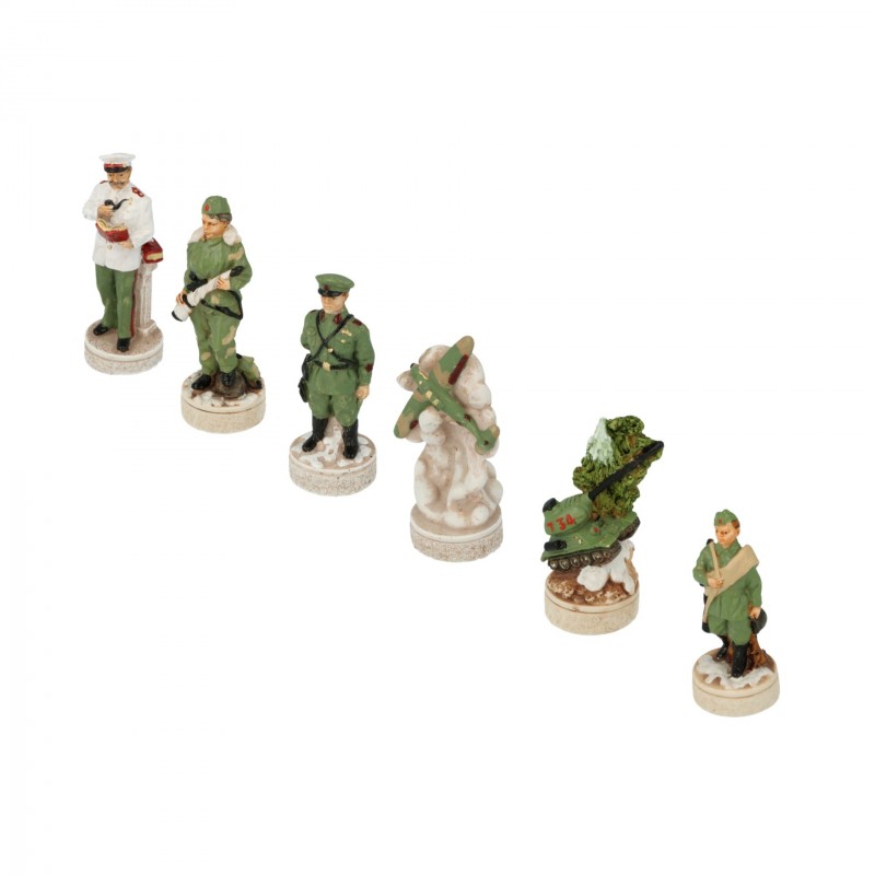 Chesspieces World War - Hitler Vs Stalin in hand painted alabaster and ...